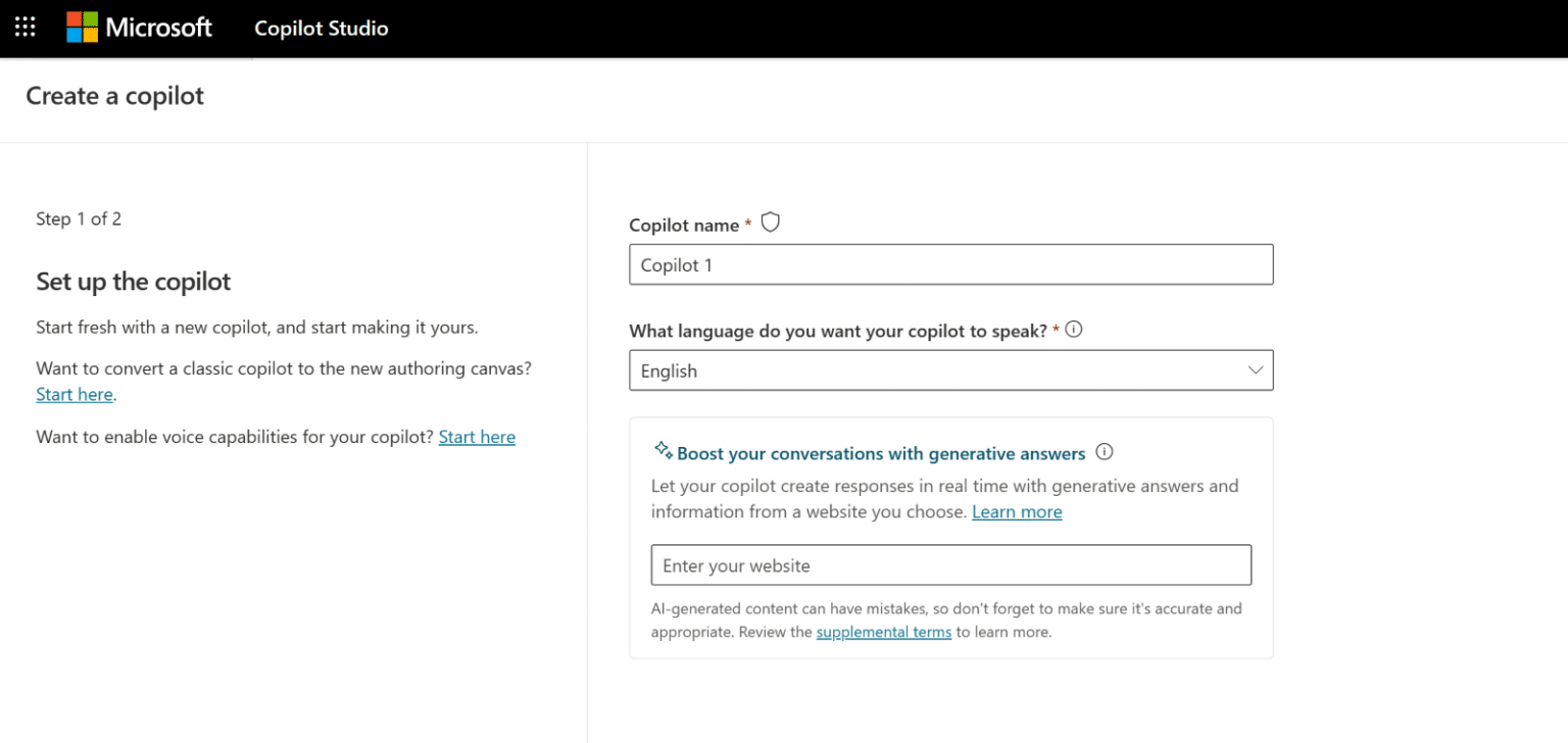 How to build your own Copilot in Microsoft Copilot Studio