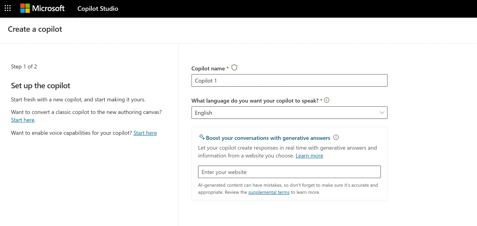 How to build your own Copilot in Microsoft Copilot Studio