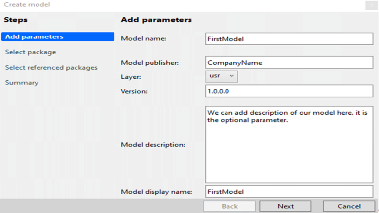 How to create a model in Dynamics 365 Finance and Operations?