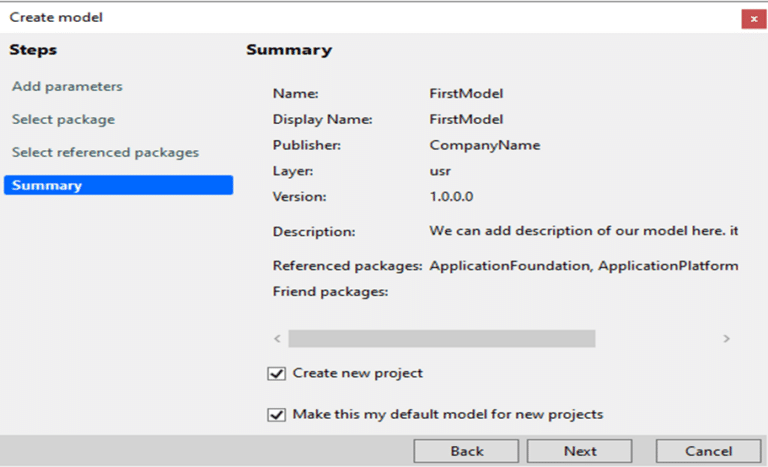 How to create a model in Dynamics 365 Finance and Operations?